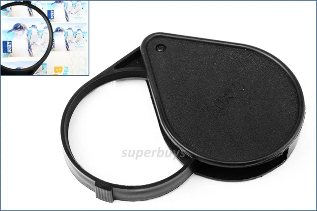 SMALL POCKET 10X 60mm Eye Glass Loupe Jewellery Eyeglass Magnifier ...