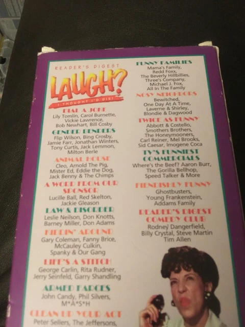 Laugh I Thought Id Die Readers Digest 1999 Vhs Cult Comedy 50s 60s