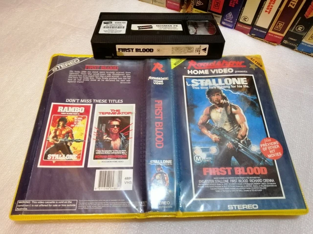 FIRST BLOOD (1982) - RARE Australian Roadshow 2nd VHS Issue - ACTION ...
