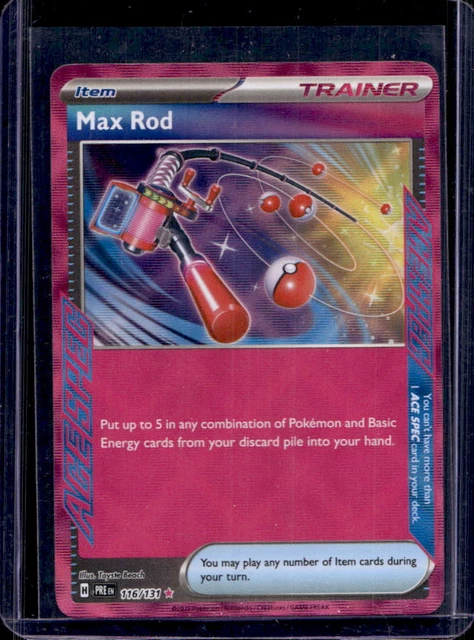 2025 POKEMON SCARLET & Violet Prismatic Evolutions MAX Rod Holo #116/ ...