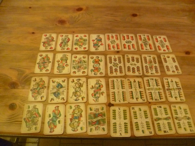 TRES ANCIEN JEU de 32 cartes vintage cards style aluette EUR 39,00 ...