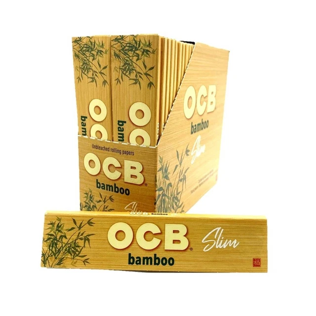 GENUINE OCB BAMBOO Rolling Smoking Paper KingSize Slim Ultra Thin Skins ...