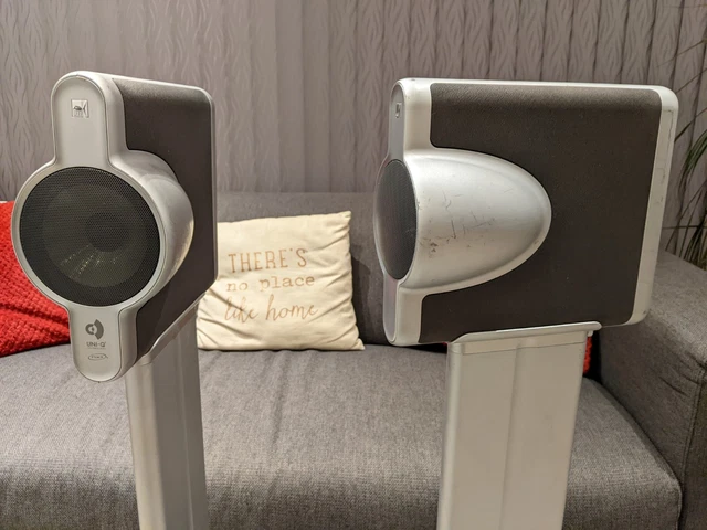 KEF UNI-Q NXT Speakers With Stands And Speaker connector wires £75.00 ...
