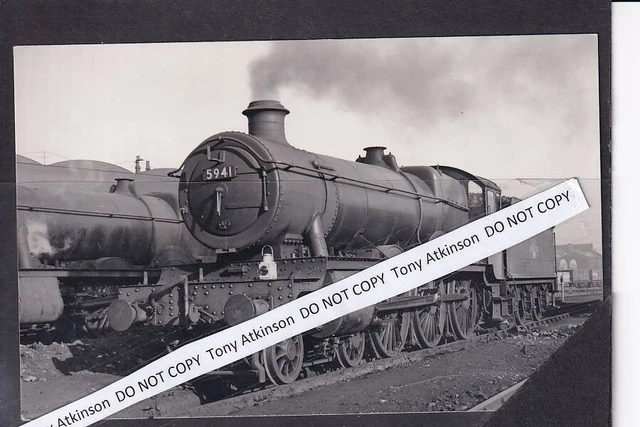 BR EX GWR - Hall Class 4-6-0 No. 5941 @ Old Oak Common - Vintage Image ...