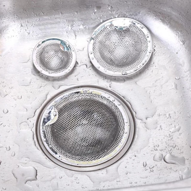 BATHTUB WASTE STOPPER Mesh Trap Drain Filter Stainless Steel Sink ...