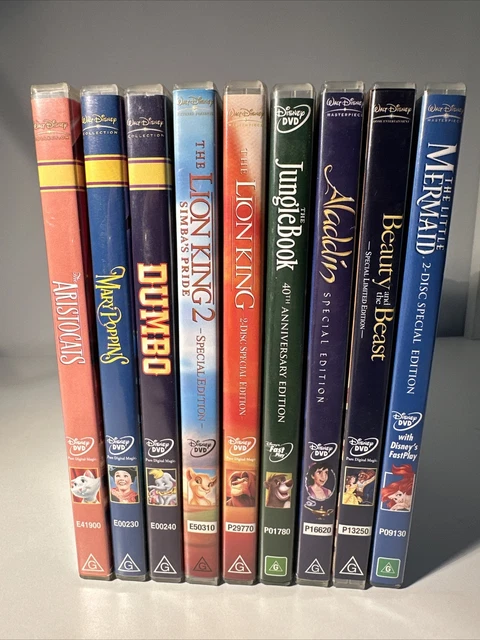 DISNEY COLLECTION SPECIAL Edition Animation Cartoon Movie DVDs 9 Titles ...
