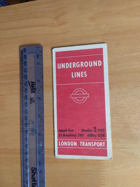 VINTAGE LONDON TRANSPORT Underground Map No . 2 1939 £25.00 - PicClick UK