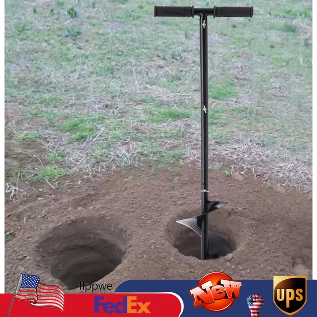 7& MANUAL FENCE Post Hole Auger Hand Drill Earth Auger Post Hole Digger ...