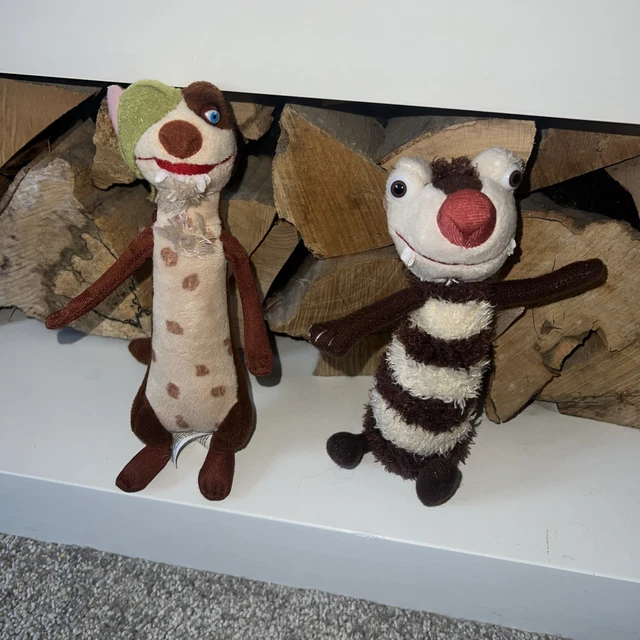 ICE AGE 3 Plush Bundle Eddie The Opossum & Buck Weasel Soft Toys ...