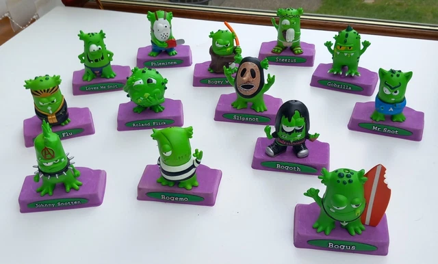 RARE FULL COLLECTION The Bogies 13 Figures with Battle Cards & Flicker ...