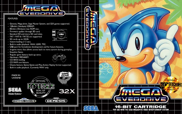 - EVERDRIVE MEGA Drive Box Art Case Insert Cover Inlay Only £4.49 ...