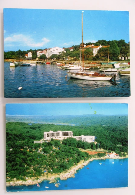 KROATIEN POSTKARTEN LOT 2 x Njivice Ansichtskarten frankiert Postcards ...