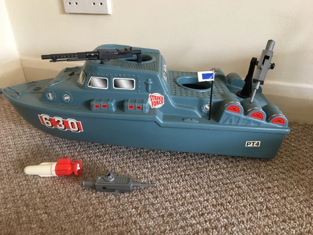 VINTAGE ACTION MAN Strike Force Cherilea Patrol Boat Working Motor ...