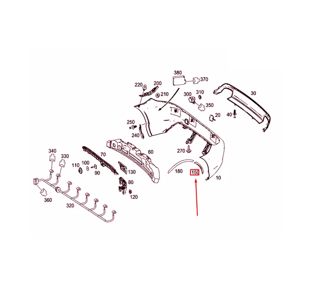 MERCEDES-BENZ SLK R172 Rear Bumper Left Wheel House Cap A1726901730 EUR ...