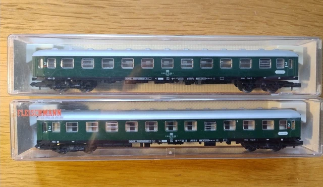 FLEISCHMANN N GAUGE - 8111 Pair of DB Express second class coaches £29. ...