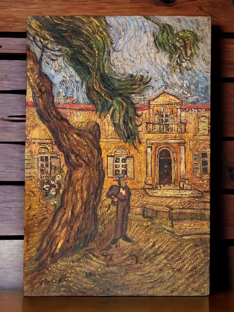 VINCENT VAN GOGH peinture à l'huile toile signée estampillée à la main ...