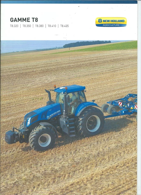 BROCHURE PROSPECTUS PROSPEKT tracteurs NEW HOLLAND GAMME T8 EUR 6,98 - PicClick FR