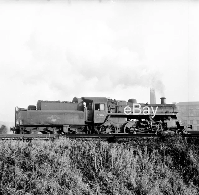 RAILWAY STEAM NEGATIVE Standard 3 77012 Mirfield 6/12/66 + Copyright £4 ...