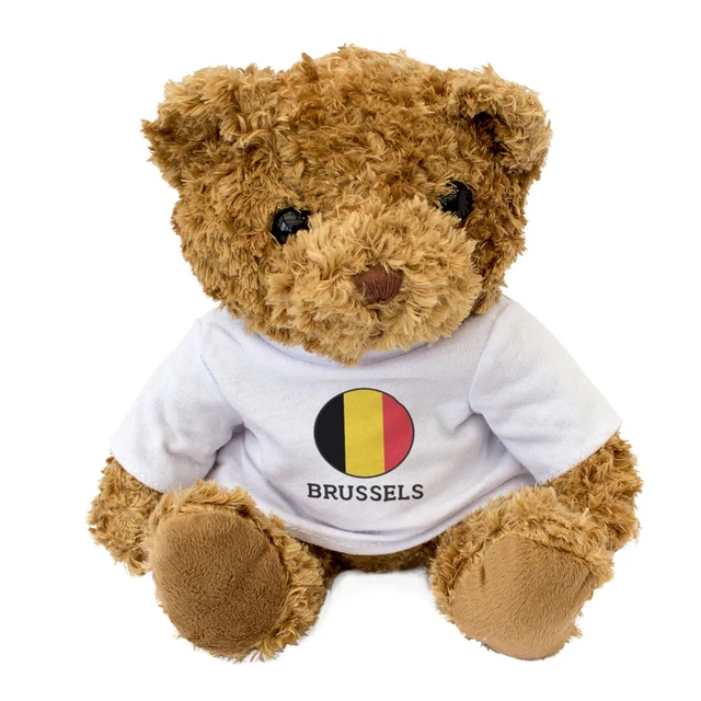 DRAPEAU BRUXELLES BELGIQUE Rondelle Teddy Bear Big Red Egg - Cadeau ...