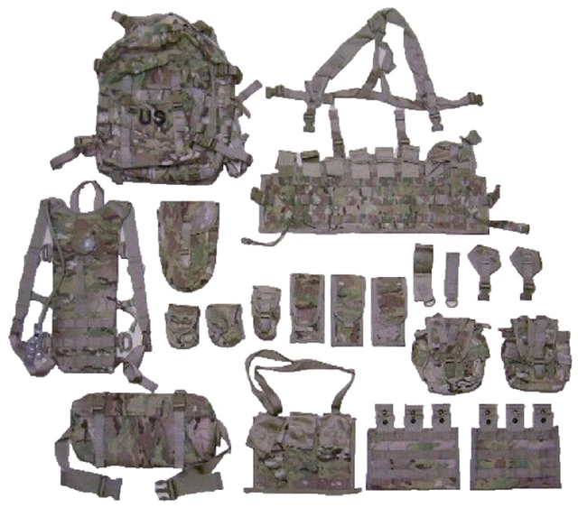 US ARMY OCP Multicm Molle Rifleman Fighting Grenadier Infantry Vest Set ...