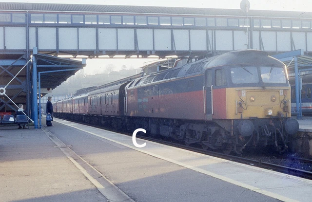 35MM SLIDE BRITISH Railway Br Diesel Class 47 - 47714 At Guilford 1996 ...