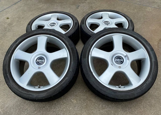 JDM WORK 17 inch Fibra 5 spoke aluminum wheels with Goodyear 215/45ZR1 ...