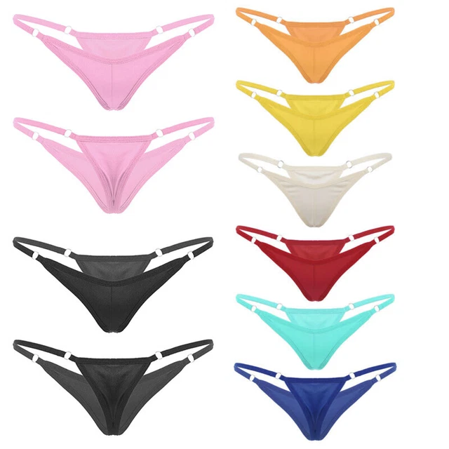 WOMENS LOW RISE Micro G-String Thong Panties Bikini Brief Underwear ...
