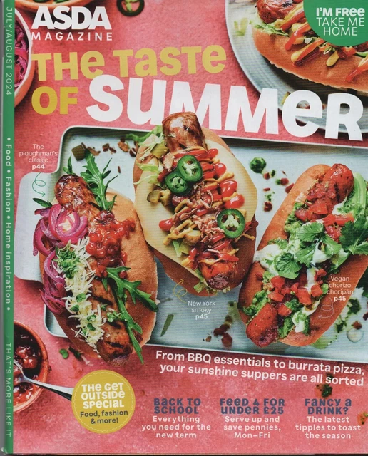 ASDA FOOD JULY / August 2024 magazine recipes (UK) £3.00 - PicClick UK