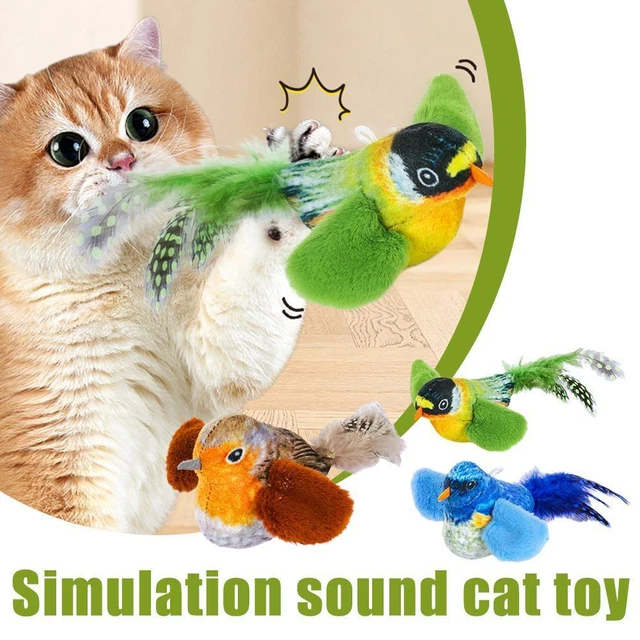 CAT TOY INTERACTIVE Chirping Bird Cat Flapping Bird Toy Cat Cat ...