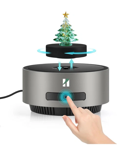 AUTOMATIC LIFTING LOWERING Levitating 360° Rotating Stage Display Stand ...