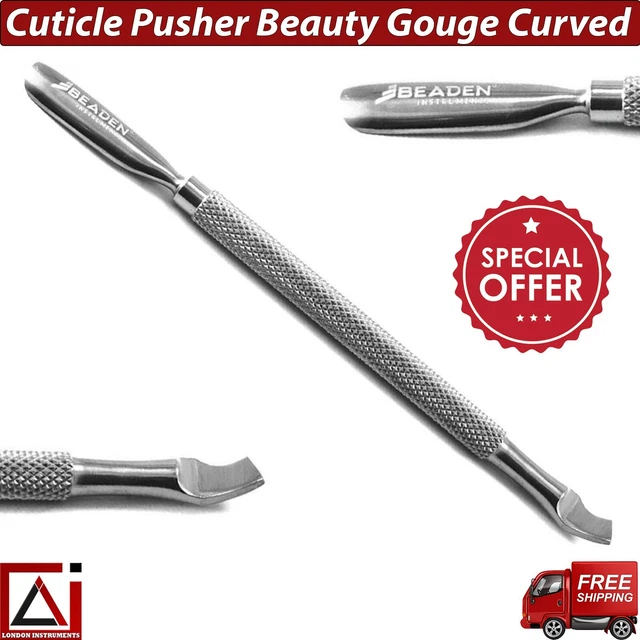 CUTICLE NAIL GOUGE Curved Double End Nails Pusher Remover Beauty ...