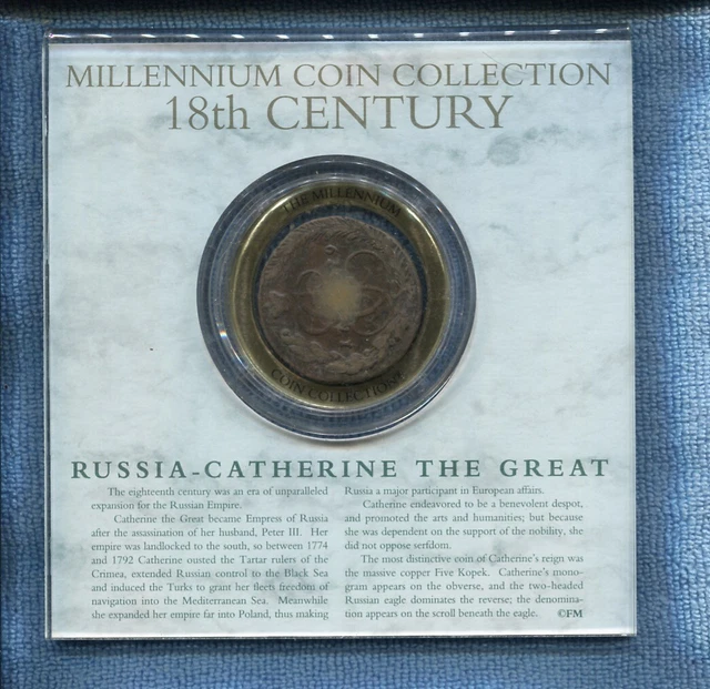 MILLENNIUM COIN COLLECTION 18th Century Russia Catherine The Great L ...
