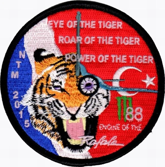 PATCH ÉCUSSON ARMÉE de l'air nato tiger meet ntm 2015 m88 rafale eye of tiger 1 EUR 8,50 ...