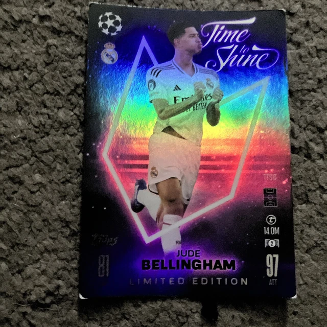 LIMITED EDITION JUDE Bellingham Match Attax 2024/2025 Time to Shine 24/ ...