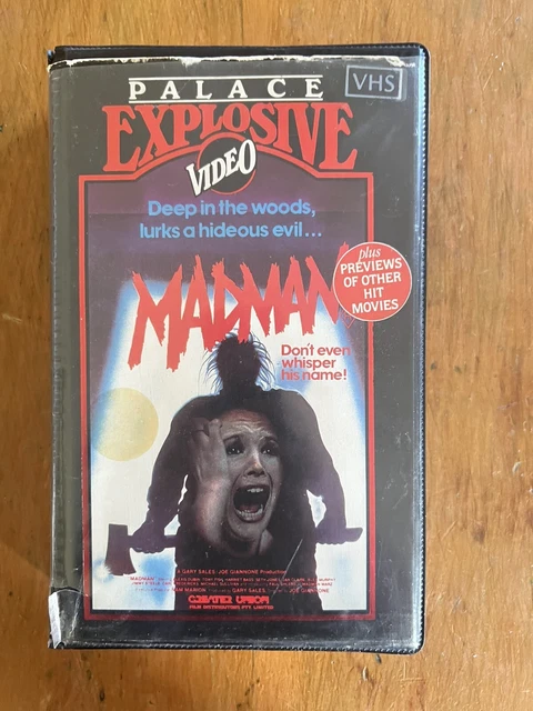 *MADMAN VHS PALACE EXPLOSIVE cult 80s slasher horror gore nasty RARE ...