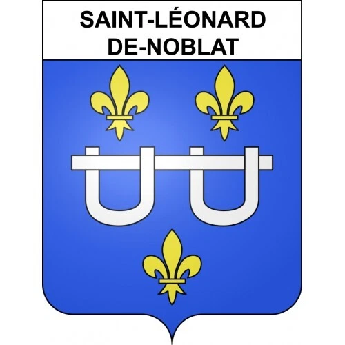 SAINT-LÉONARD-DE-NOBLAT 87 VILLE sticker blason écusson autocollant adhésif EUR 6,99 - PicClick FR