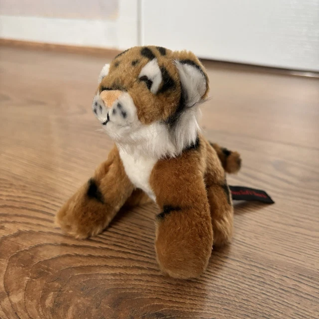 DOWMAN TIGER TEDDY Plush Soft Toy Cuddly Stuffed Brown Sitting Small ...