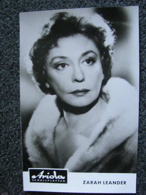 ZARAH LEANDER-AUTOGRAMMKARTE-POSTKARTE-PROMOKARTE-ARIOLA EUR 14,99 ...