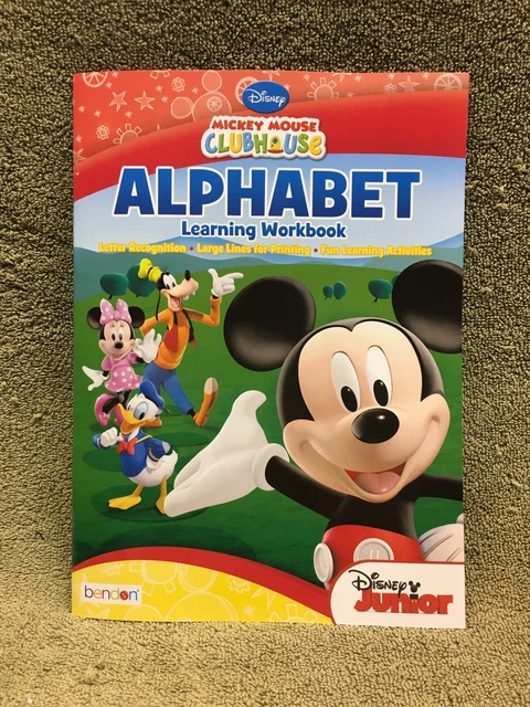 DISNEY MICKEY MOUSE Learning Workbook - Alphabet Ages 3+ $4.99 - PicClick