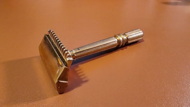 VINTAGE 1930'S GEM Micromatic Safety Razor - Gold Tone $12.50 - PicClick