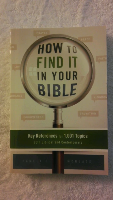HOW TO FIND It in Your Bible : Key References for 1,001 Topics Both ...