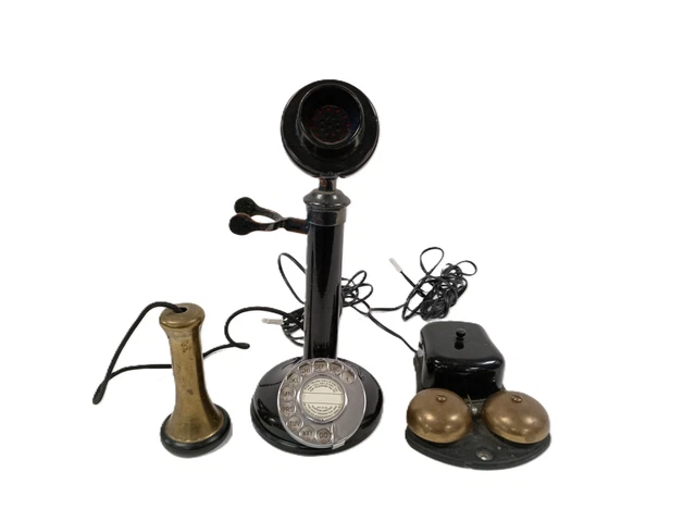 VINTAGE CANDLESTICK ROTARY Telephone Antique Collectible For Parts Pre ...