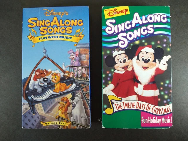 DISNEYS SING ALONG Songs VHS Two Pack 12 Days Of Christmas and Fun With ...