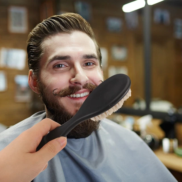 SALON BRISTLE BRUSH Barber Hair Brush Beard Brush Shaving Brush £8.68 ...