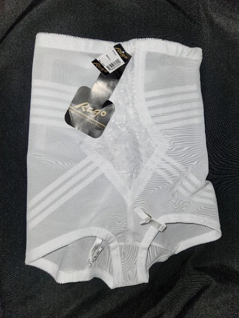 NWT RAGO XL 32 Nylon Girdle Shaper Panties 6101 Side Zipper High Waist ...