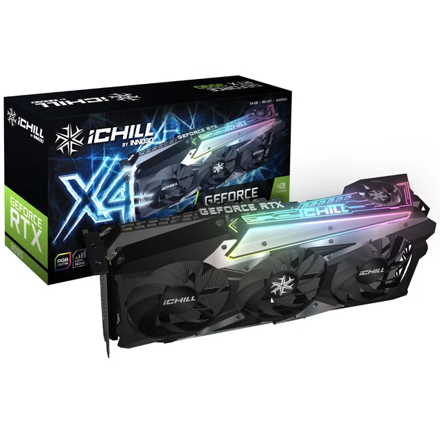 INNO3D NVIDIA GEFORCE RTX 3090 ICHILL X4 24GB RGB Quad Fan Gaming ...