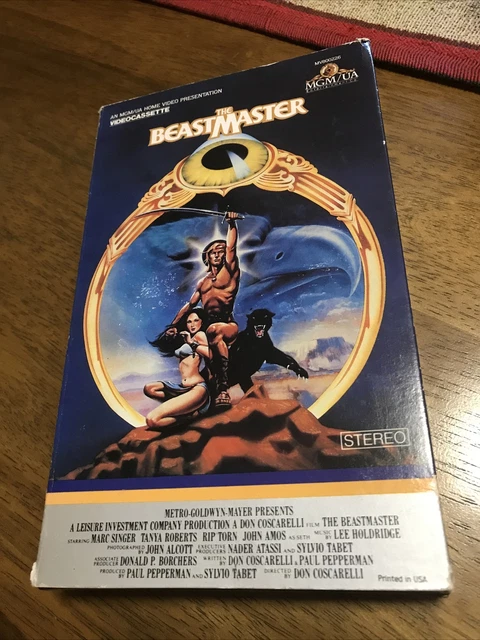 THE BEASTMASTER 1982 (VHS) MGM Book Box Marc Singer Tanya Roberts $14. ...