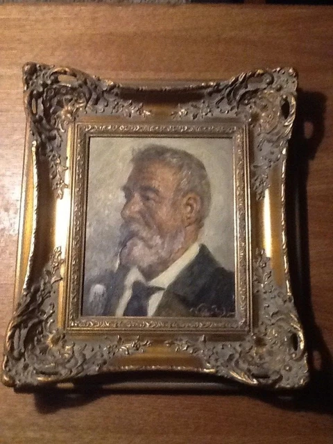 PROF. WALTER BUHE Original Öl Gemälde 1882-1958 zeitgenössischer Mann ...