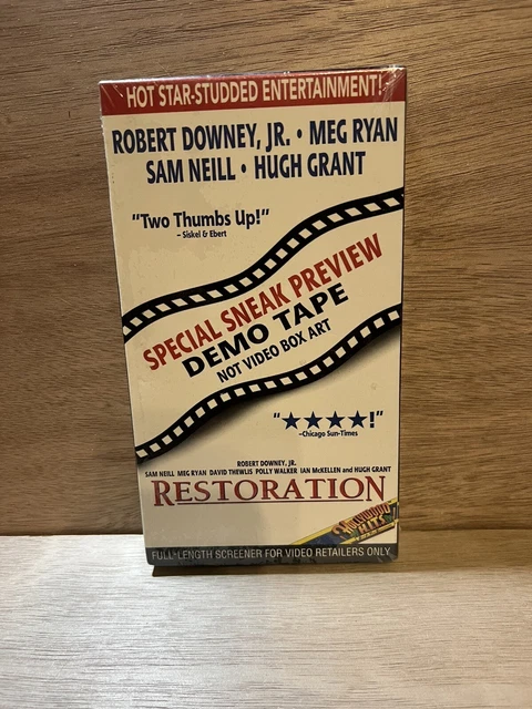 NEW & SEALED! Restoration VHS Screener Demo Promo Movie Robert Downey ...