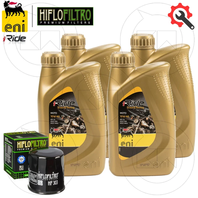 KIT D'ENTRETIEN 4 Lt Huile Agip Eni I-Ride 10W40 + Filtre Yamaha YZF R1 Sp 1000 EUR 39,25 ...